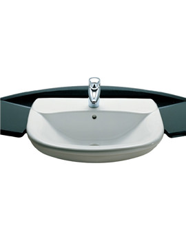 VitrA S20 1 Taphole 45cm Semi-Recessed Basin | 5521B003-0001