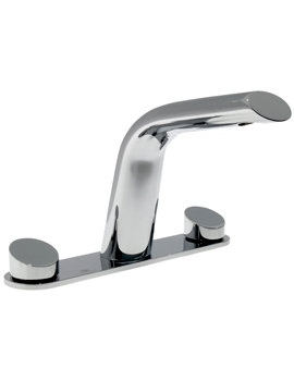 Crosswater Mike Pro 3 Hole Wall Mounted Chrome Basin Mixer Tap | PRO130WNC