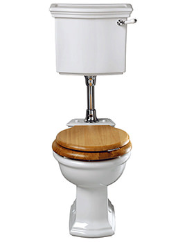 Burlington Regal Medium Level WC With White Ceramic Lever