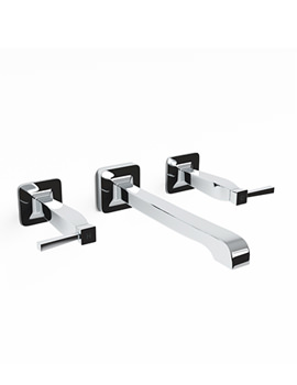 Crosswater Mike Pro 3 Hole Wall Mounted Chrome Basin Mixer Tap | PRO130WNC