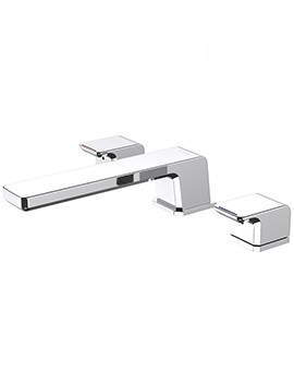 Crosswater Mike Pro 3 Hole Wall Mounted Chrome Basin Mixer Tap | PRO130WNC