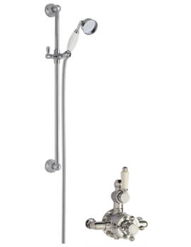 Nuie Traditional Chrome Luxury Rigid Riser Kit - A3606