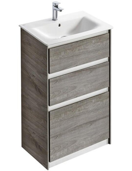 Nuie Deco Compact 400mm One Door Floor-Standing Cabinet And Basin - FLT120
