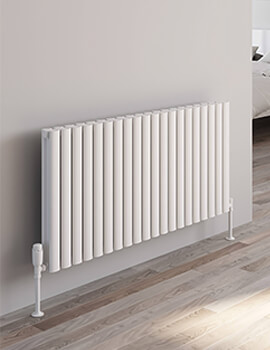 Reina Neval 600mm High Horizontal Double Panel Designer Radiator - A ...