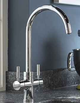 Abode Prostream 3 In 1 Swan Spout Monobloc Kitchen Sink Mixer Tap